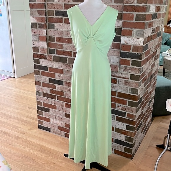handmade | Dresses | Vintage Handmade Green Apple Sleeveless Maxi Dress ...